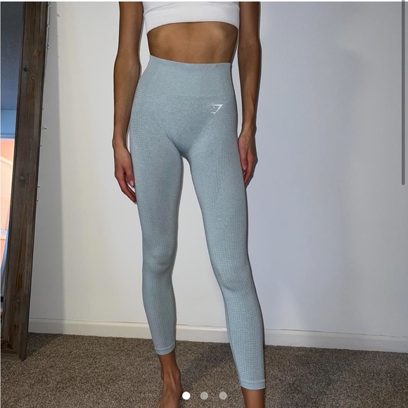 Gymshark | Pants & Jumpsuits | Gym Shark Leggings Light Blue | Poshmark